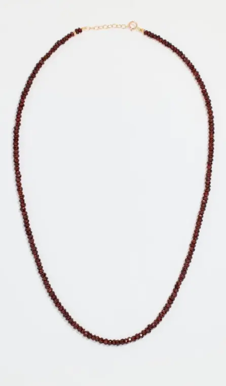Jia Jia January Beaded Necklace - Garnet