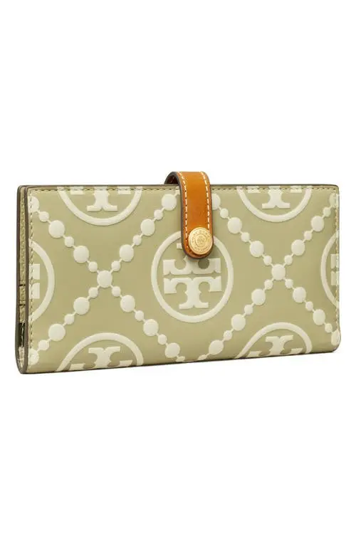 Tory Burch Embossed T-monogram Slim Bifold Wallet