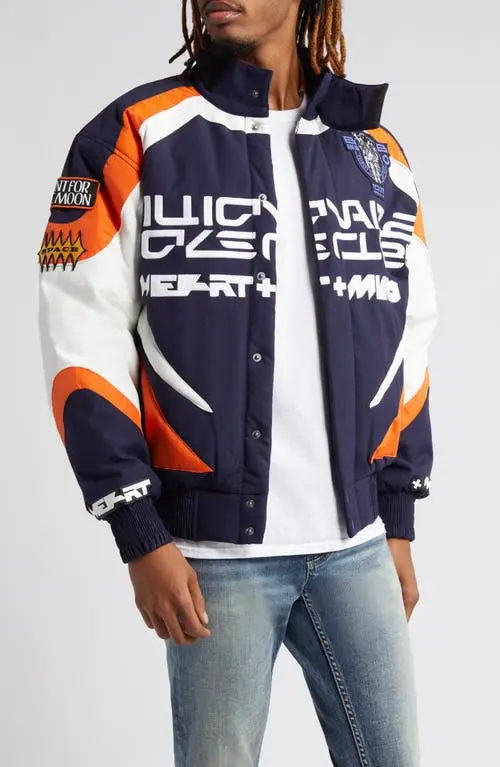 BILLIONAIRE BOYS CLUB Space Suit Oversize Racer Jacket - Maritime