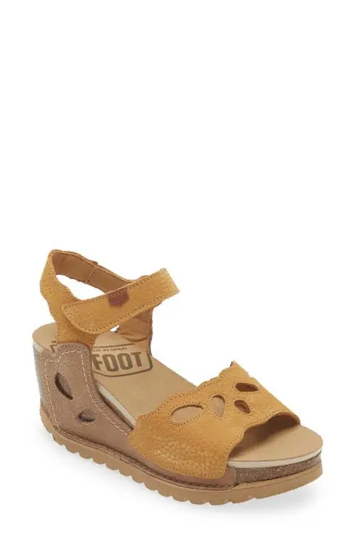 ON FOOT Dayton Wedge Sandal - Mustard