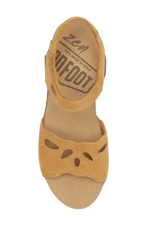 ON FOOT Dayton Wedge Sandal - Mustard