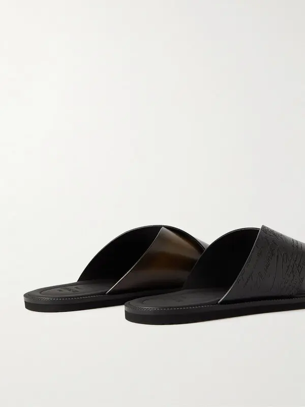 Berluti Sifnos Scritto Venezia Leather Sandals