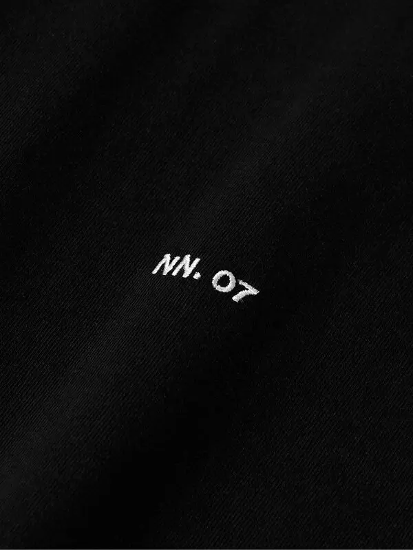 Nn07 Adam 3209 Logo-embroidered Pima Cotton-jersey T-shirt - Black