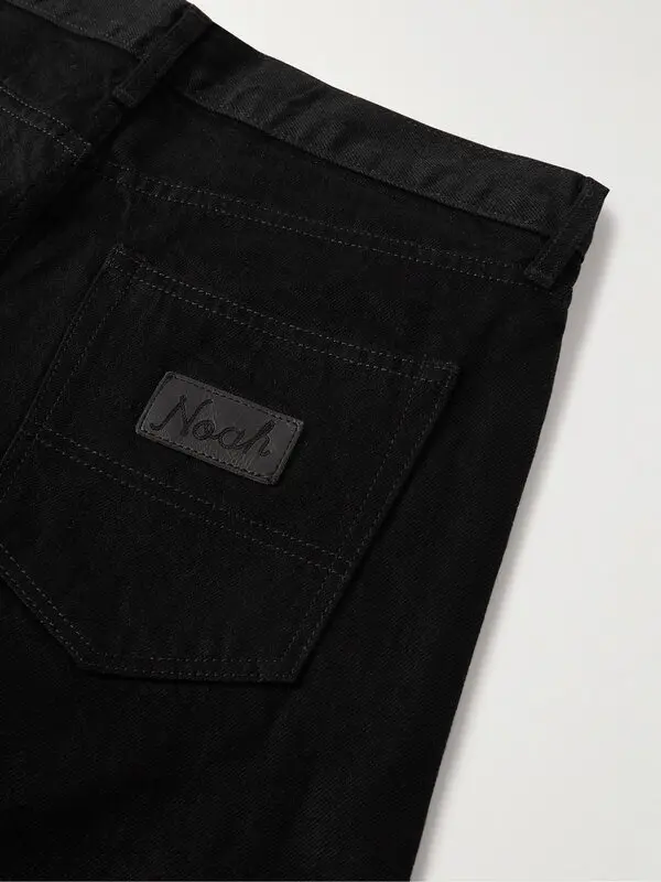 NOAH Straight-leg Selvedge Denim Jeans - Black