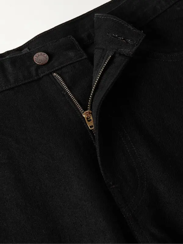 NOAH Straight-leg Selvedge Denim Jeans - Black