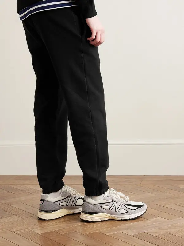 NOAH Core Tapered Logo-embroidered Cotton-jersey Sweatpants