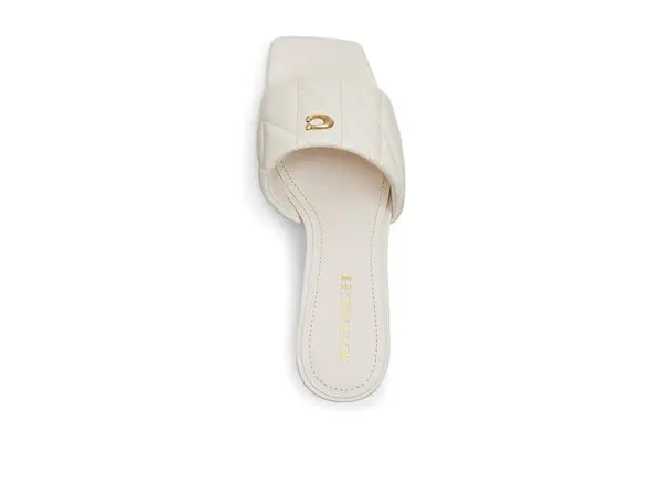 COACH Emma Wedge, Square Toe, Quilted Leather, Slip-on