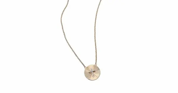 Jennifer Zeuner Jewelry Mary 14k Yellow Gold Diamond Necklace - One-color