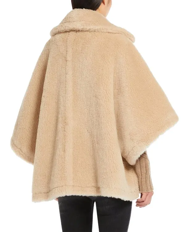 ジャケット・アウター Max Mara ALEGGIO Teddybear Cape Poncho Max Mara Aleggio Teddy Cape Jacket In Sand - 30% Off