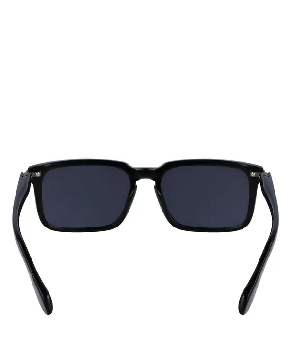 FERRAGAMO Prisma 56mm Rectangular Sunglasses - Black/blue Solid