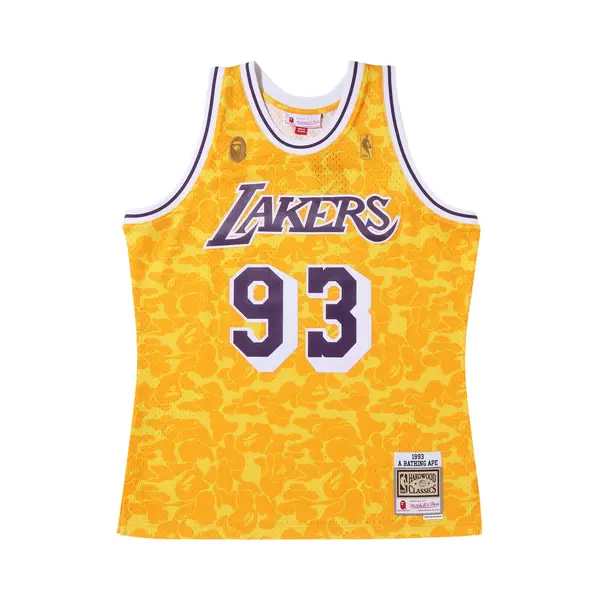 A BATHING APE X Mitchell & Ness Los Angeles Lakers Jersey - Yellow
