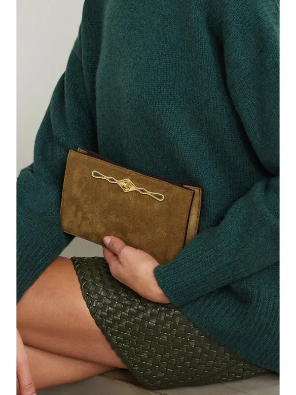 METIER Fernando Jorge Ease Embellished Clutch - Brown