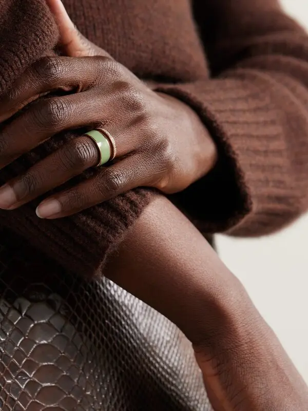 REPOSSI Berbere Chromatic 18-karat Rose Enamel And Diamond Ring - Gold