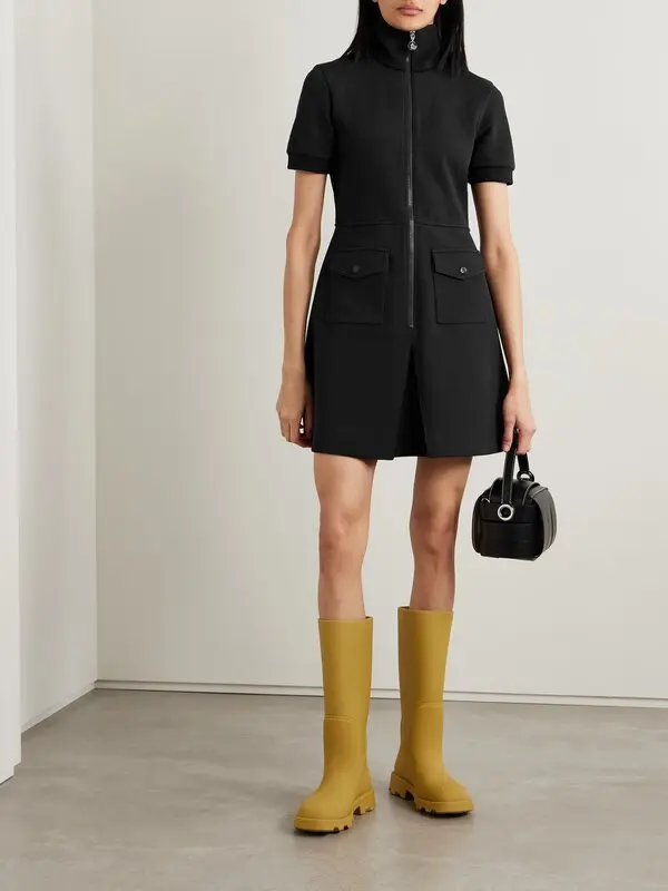 Moncler Cotton-blend Piqué Mini Dress