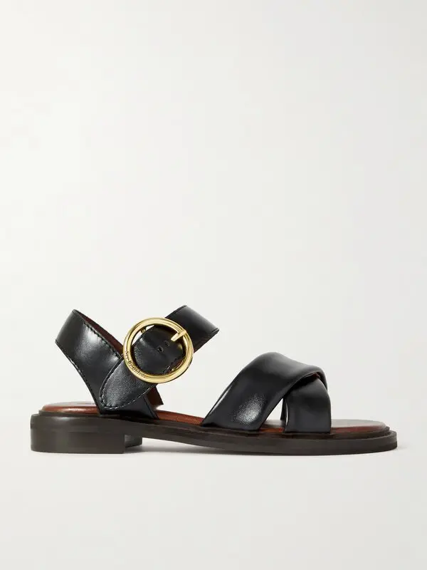 See By Chloé Lyna Leather Sandals - Black
