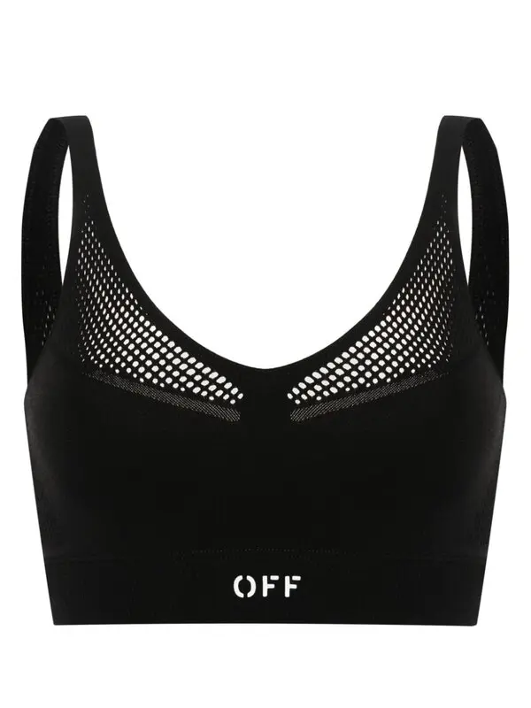 Off-White Seamless Mesh Bra