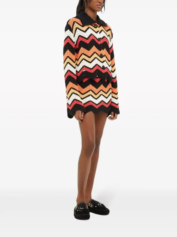 Alanui Knitted Chevron Jacket