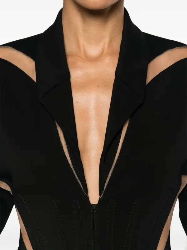 MUGLER Spiral Illusion Corset Jacket