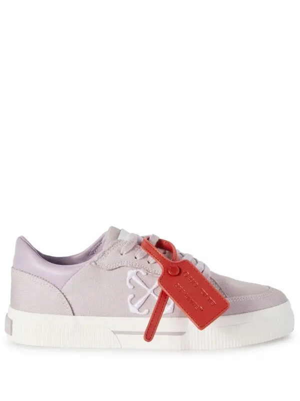 Off-White Low Vulcanized Canvas Sneakers - Purple