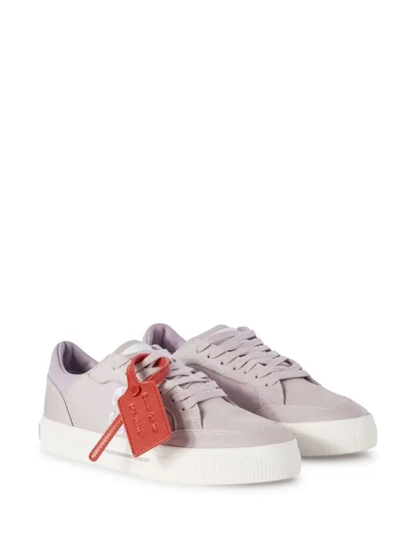 Off-White Low Vulcanized Canvas Sneakers - Purple