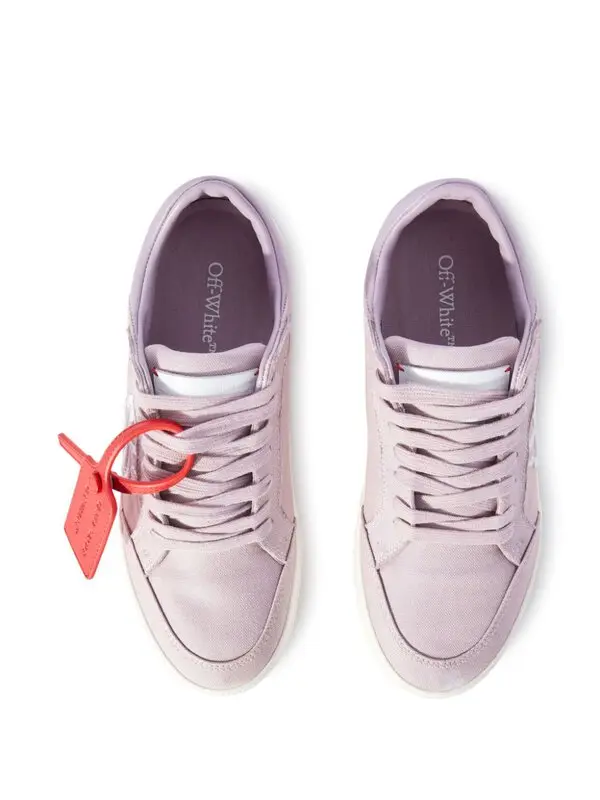 Off-White Low Vulcanized Canvas Sneakers - Purple