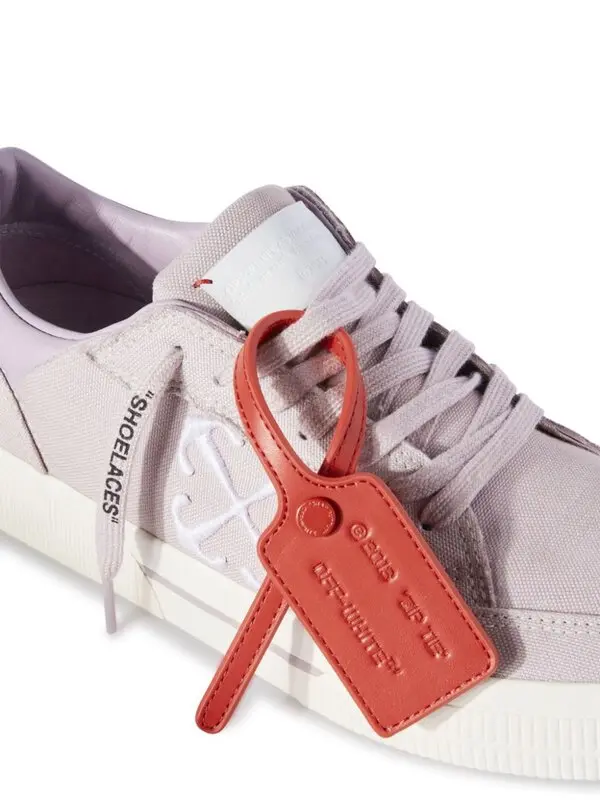 Off-White Low Vulcanized Canvas Sneakers - Purple
