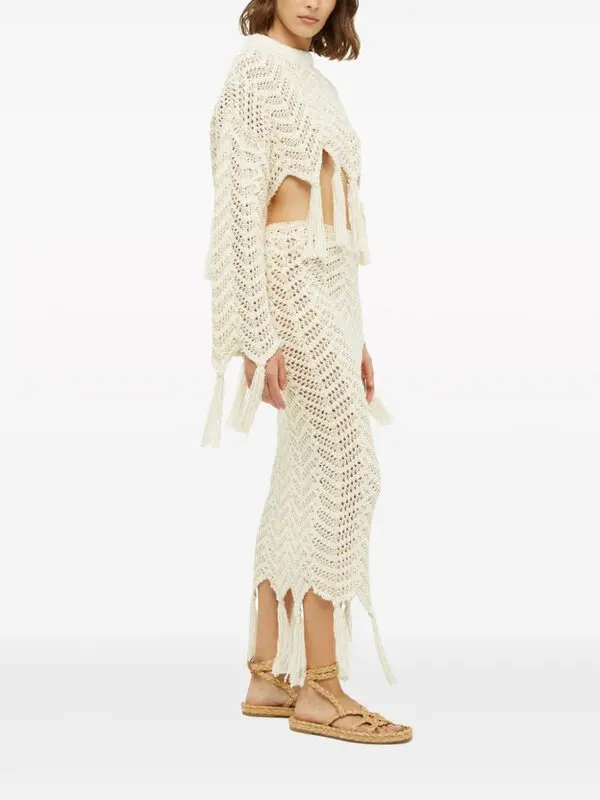 Alanui Chevron Knit Cropped Jumper