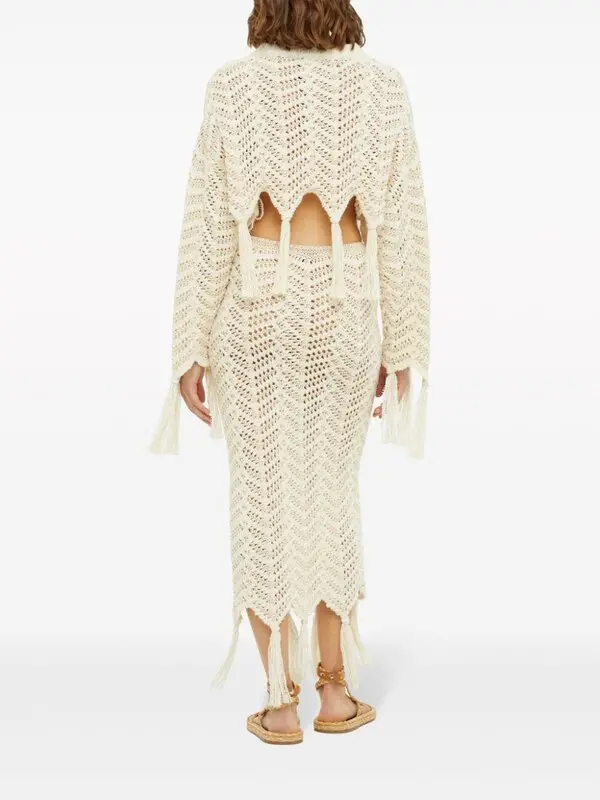 Alanui Chevron Knit Cropped Jumper