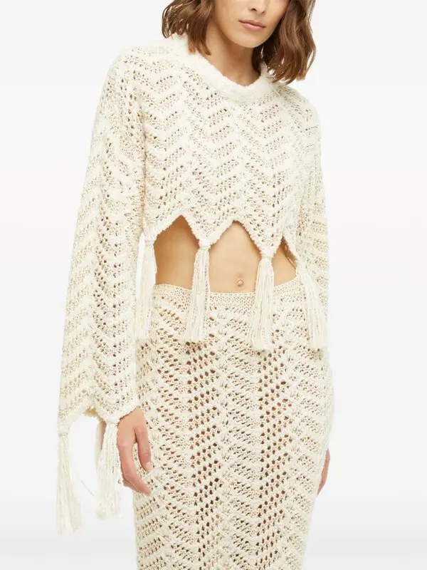 Alanui Chevron Knit Cropped Jumper