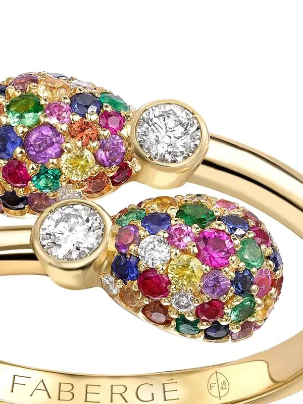 Faberge 18kt Yellow Multi-stone Cocktail Ring