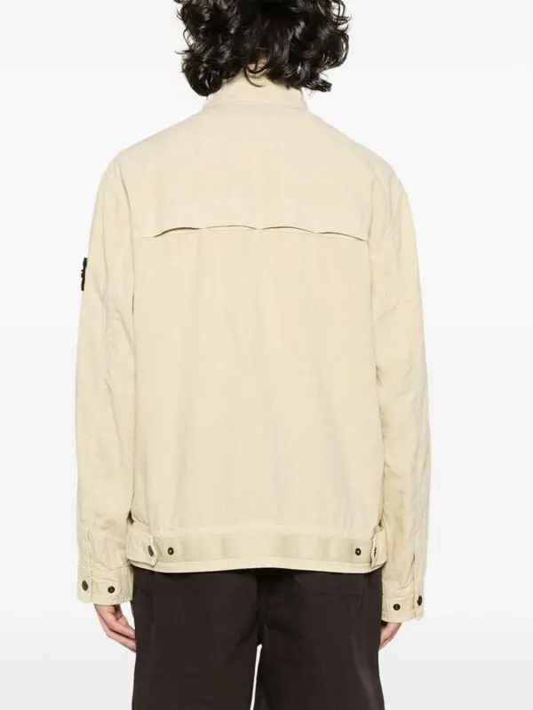 Stone Island Compass Badge Linen-blend Jacket