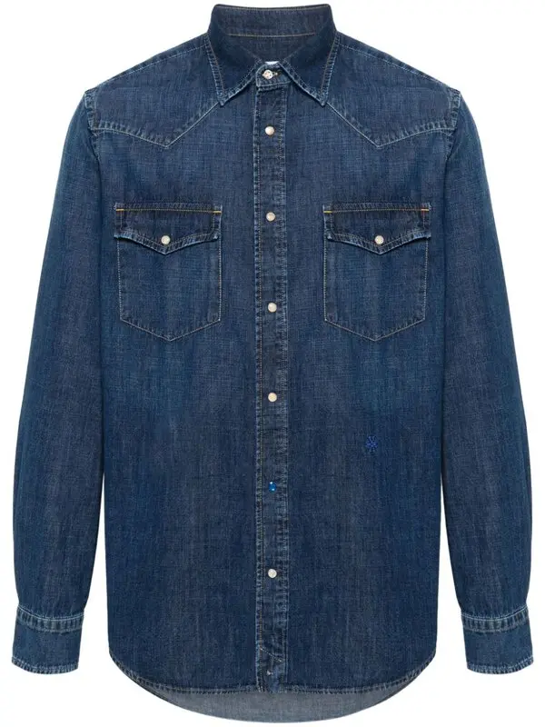 Jacob Cohen Logo-embroidered Denim Shirt