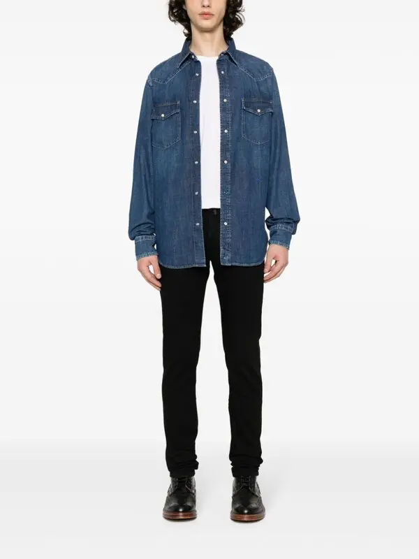 Jacob Cohen Logo-embroidered Denim Shirt