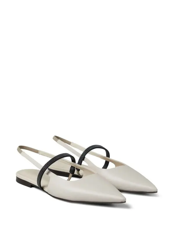 Brunello Cucinelli Monile Slingback Ballet Flats