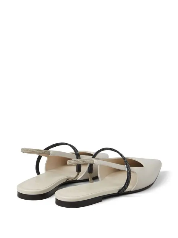 Brunello Cucinelli Monile Slingback Ballet Flats