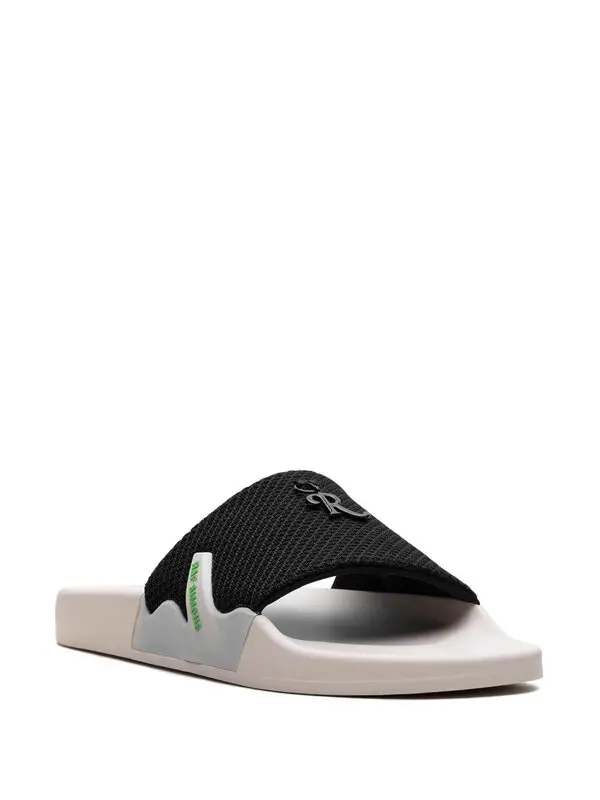Raf Simons Astra Logo-embellished Slides - Black