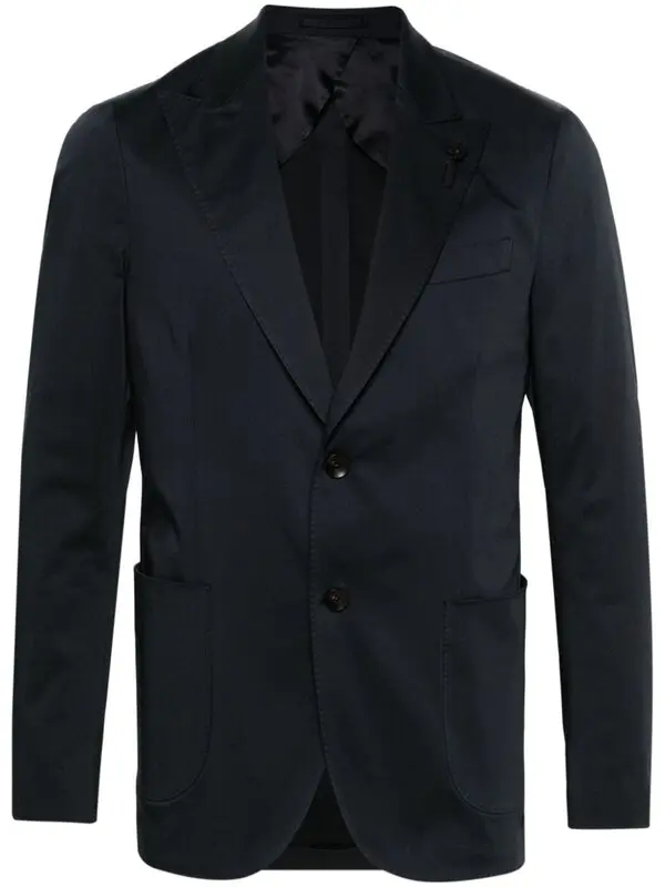 LARDINI Single-breasted Cotton Blazer