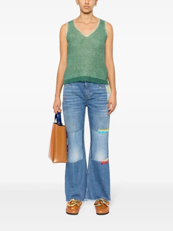 Marni Mohair-detail Straight-leg Jeans