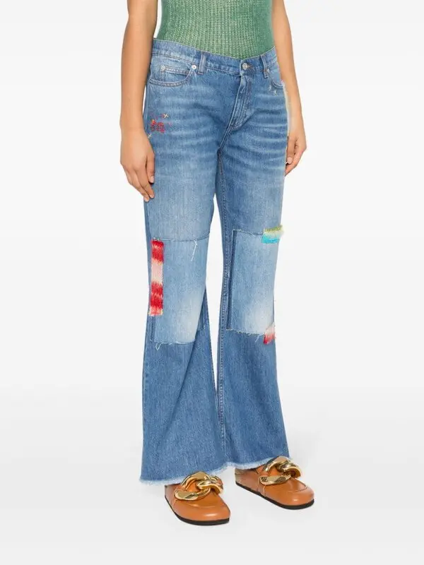 Marni Mohair-detail Straight-leg Jeans