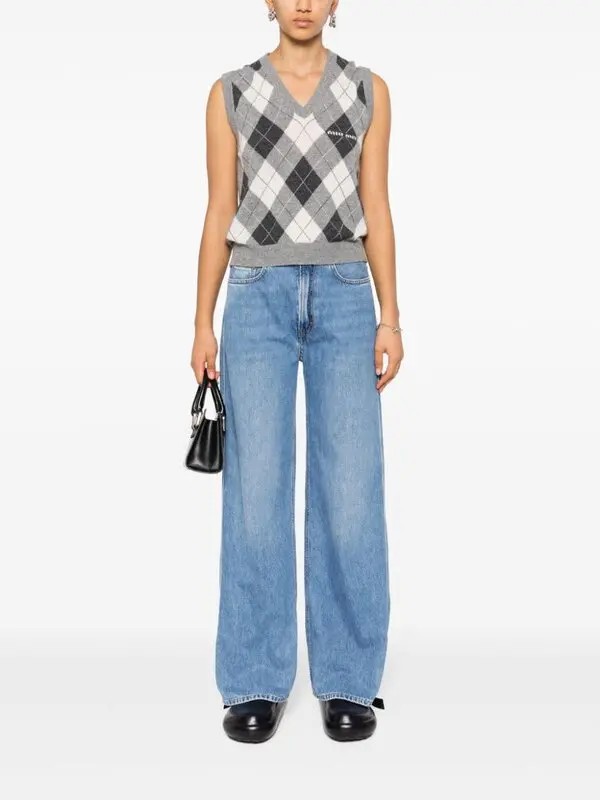 HAIKURE Winona Mid-rise Wide-leg Jeans - Blue