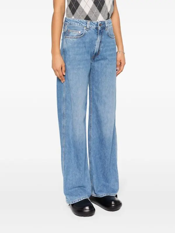 HAIKURE Winona Mid-rise Wide-leg Jeans - Blue