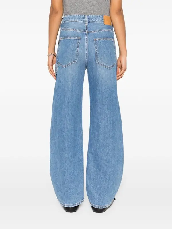 HAIKURE Winona Mid-rise Wide-leg Jeans - Blue