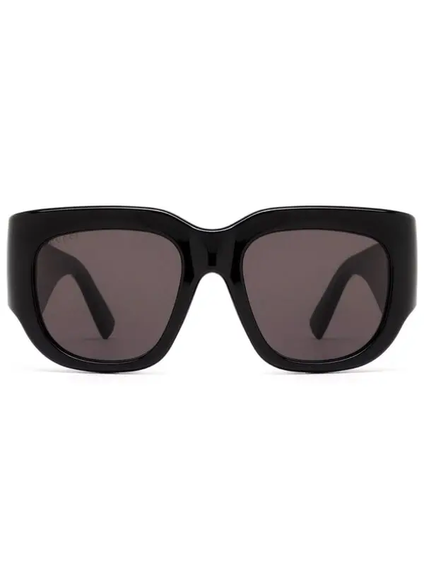 Gucci Interlocking G Oversize-frame Sunglasses - Black