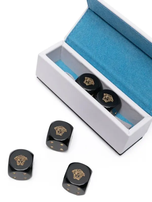 Versace Medusa-head Leather Dice Set