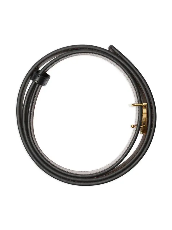 Burberry Reversible Leather Belt With Thomas Monogram Buckle