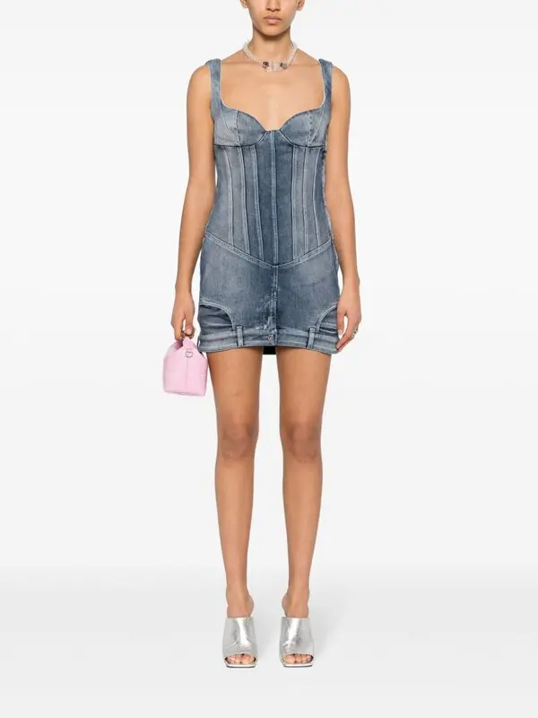 Off-White Panelled Denim Mini Dress
