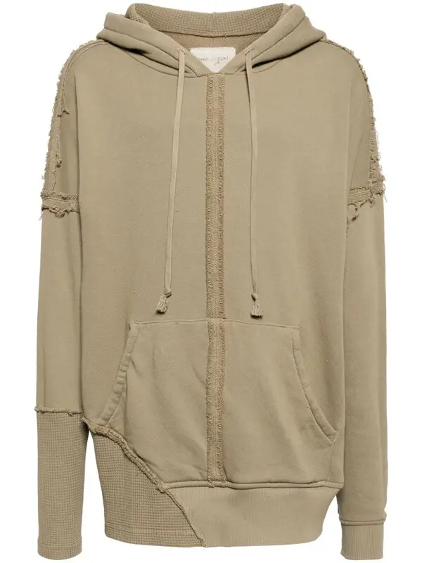 GREG LAUREN Distressed Cotton Hoodie