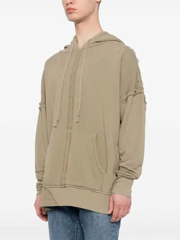 GREG LAUREN Distressed Cotton Hoodie