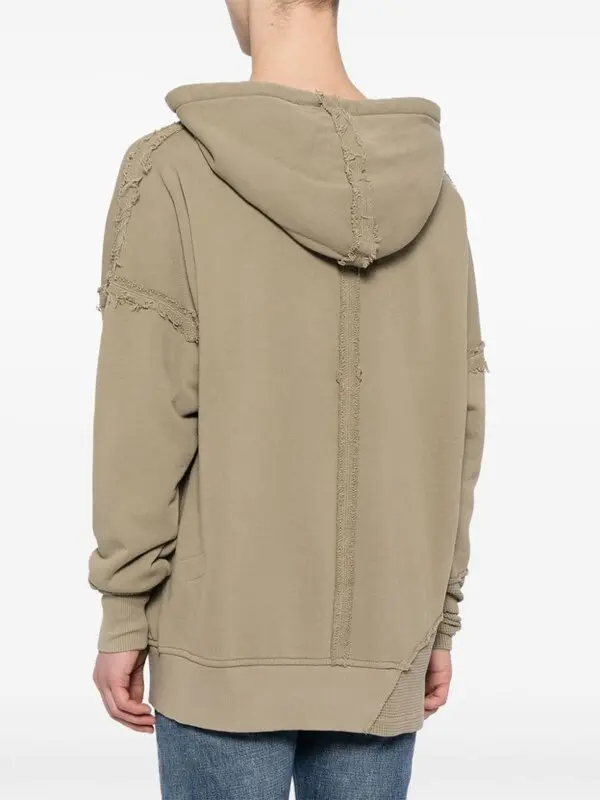 GREG LAUREN Distressed Cotton Hoodie