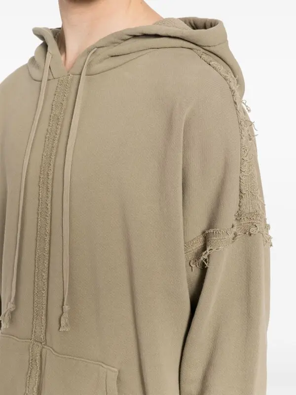 GREG LAUREN Distressed Cotton Hoodie